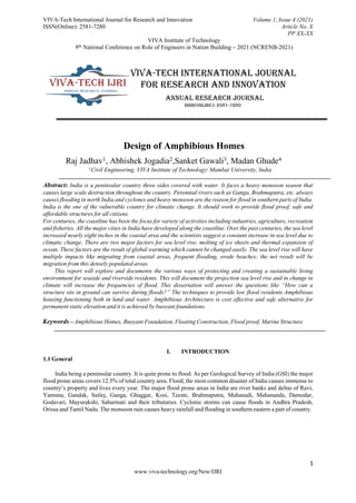 Design of Amphibious Homes | PDF