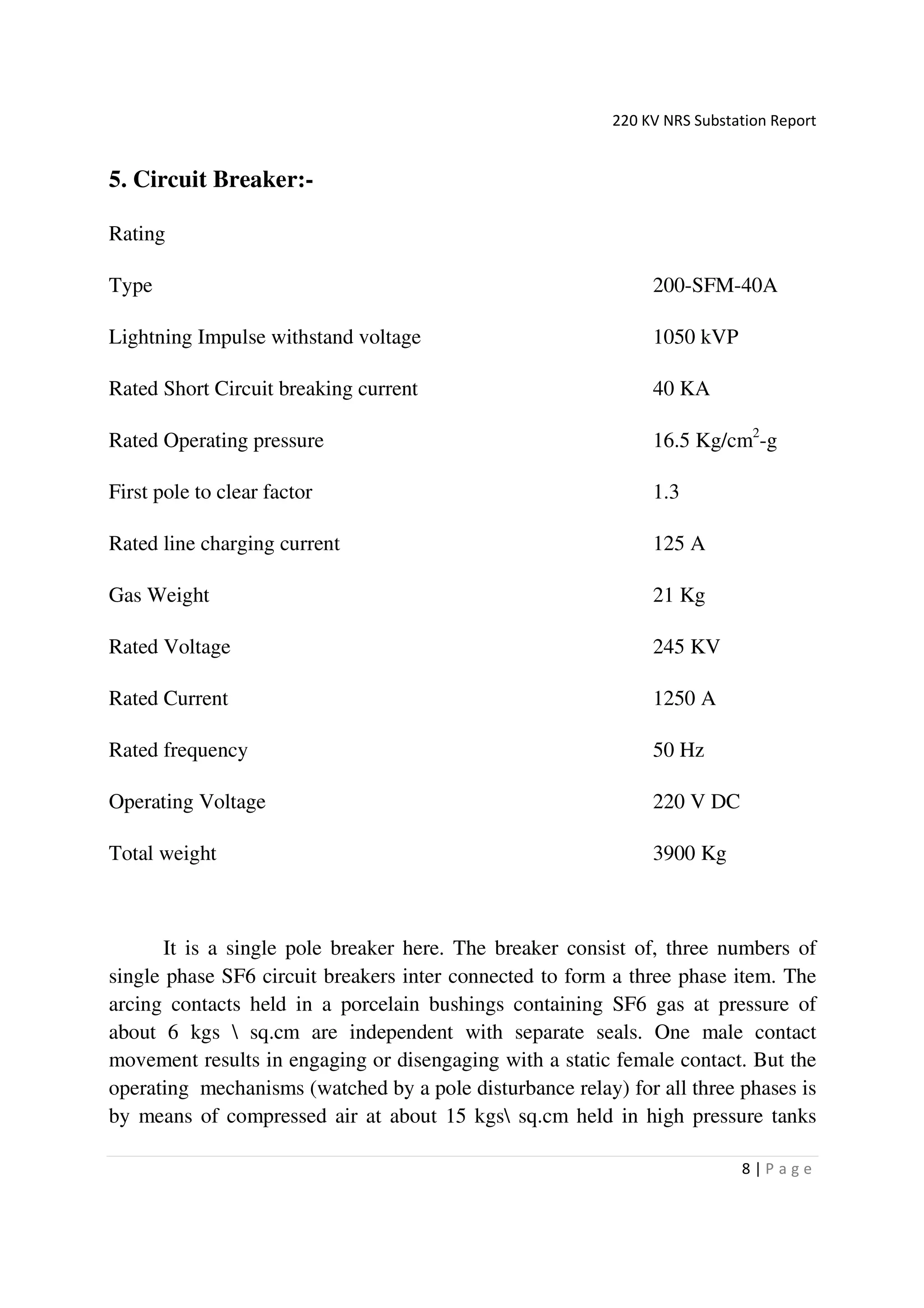 220 66 kv nrs sub report | PDF