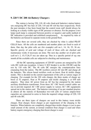 220 66 kv nrs sub report | PDF