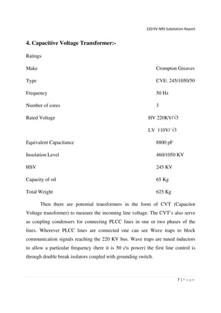 220 66 kv nrs sub report | PDF
