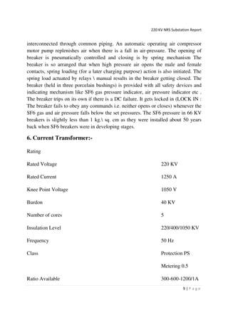 220 66 kv nrs sub report | PDF