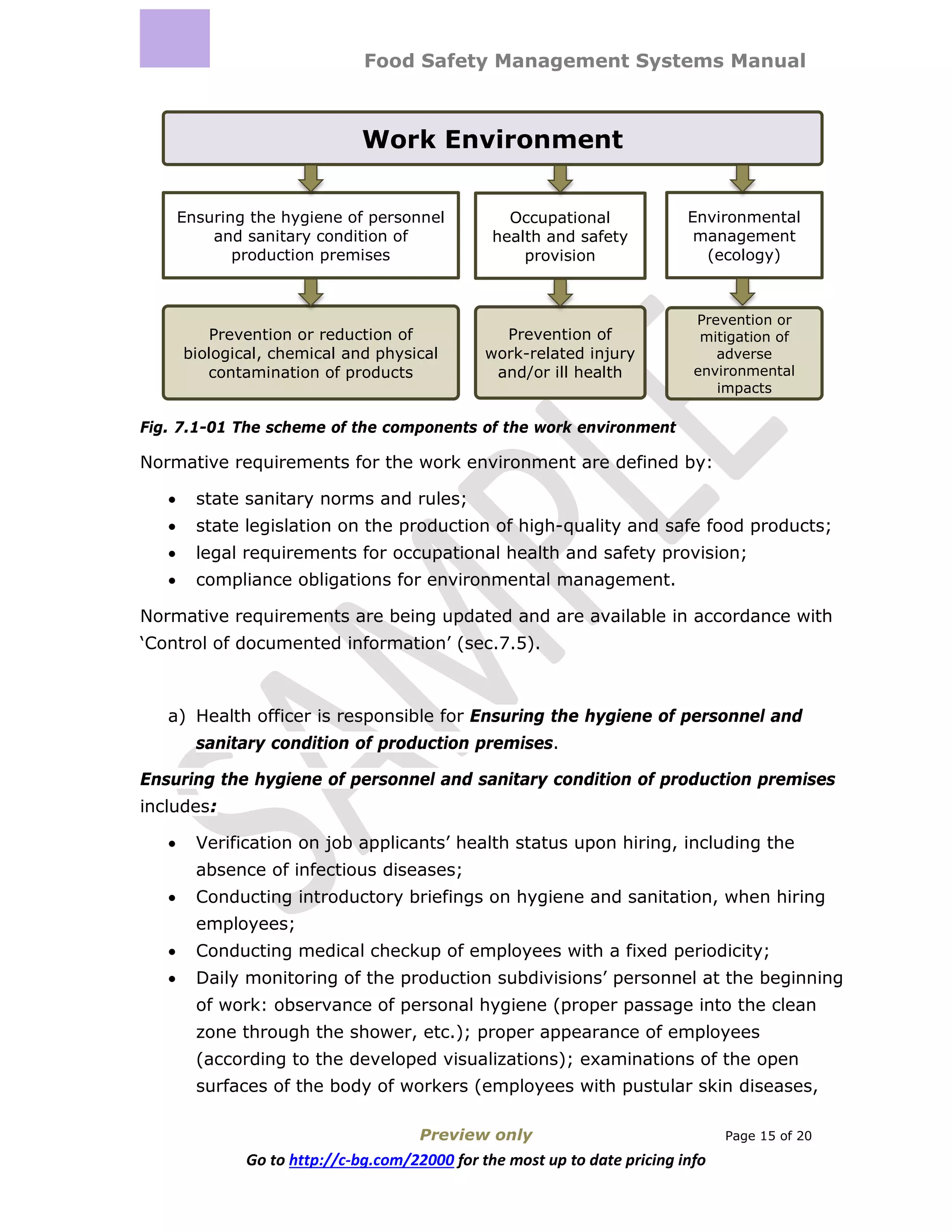 ISO 22000:2018 FSMS manual template (preview) | PDF
