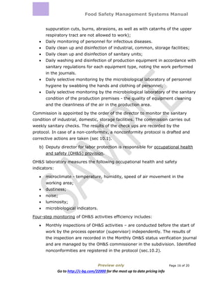 ISO 22000:2018 FSMS manual template (preview) | PDF