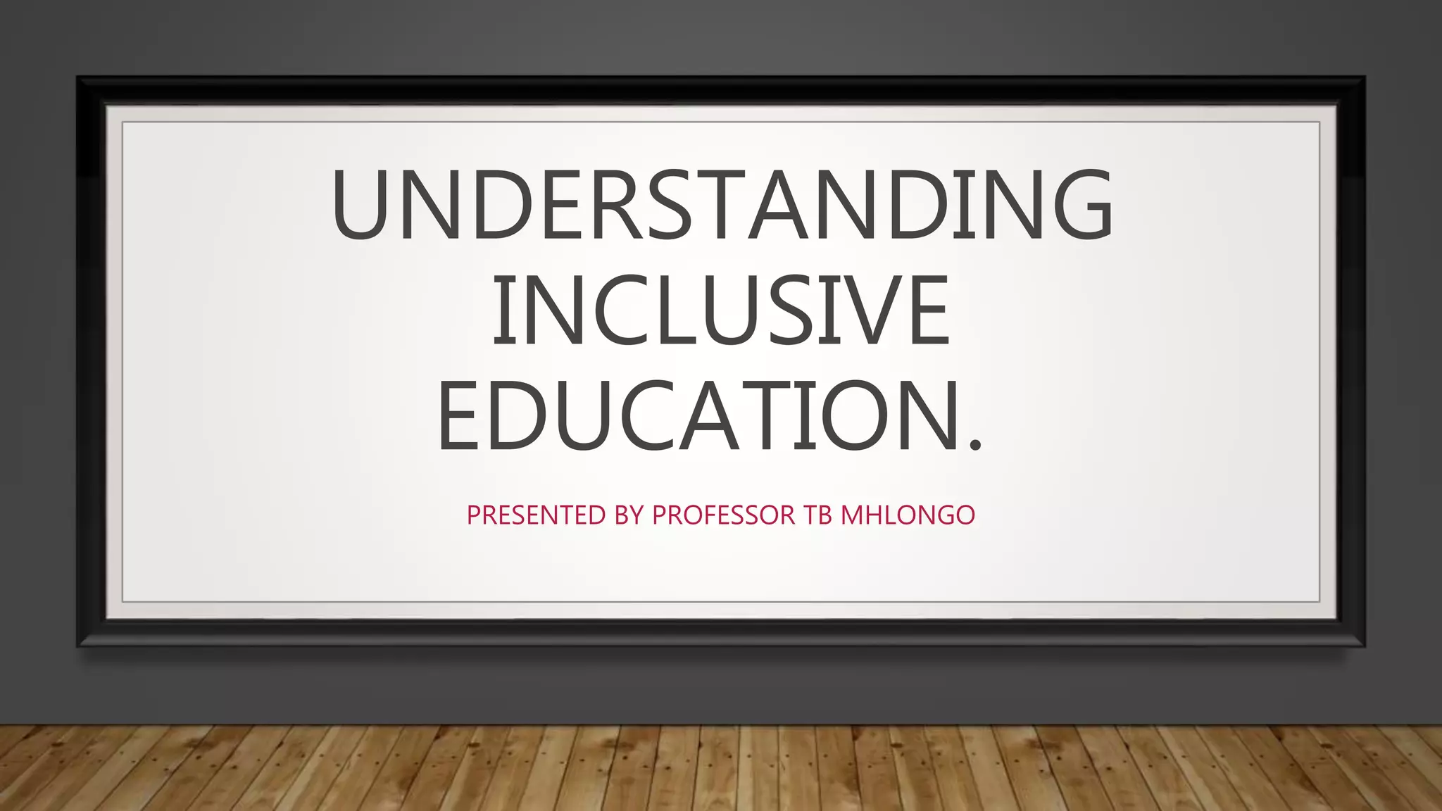 Understanding Inclusive Education | PPTX