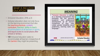 Understanding Inclusive Education | PPTX