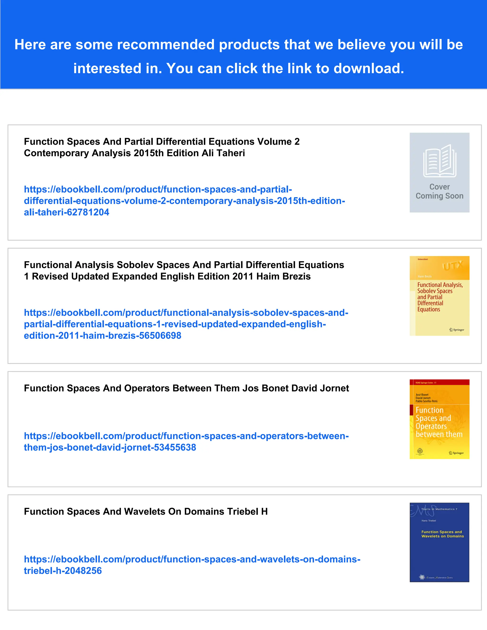 Function Spaces And Partial Differential Equations Ali Taheri | PDF