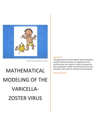 Mathematical Model of Varicella Zoster Virus - Abbie Jakubovic | PDF