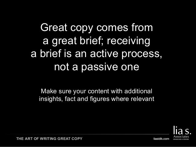 THE ART OF WRITING GREAT COPY | PPT