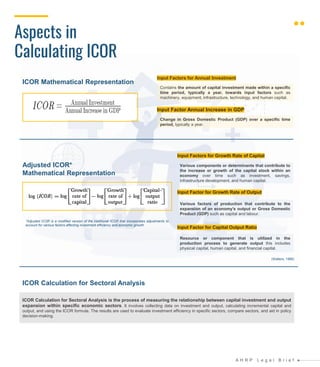Reducing the Incremental Capital Output Ratio (ICOR) from a legal ...