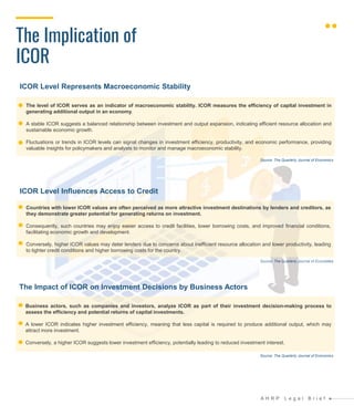 Reducing the Incremental Capital Output Ratio (ICOR) from a legal ...