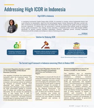 Reducing the Incremental Capital Output Ratio (ICOR) from a legal ...