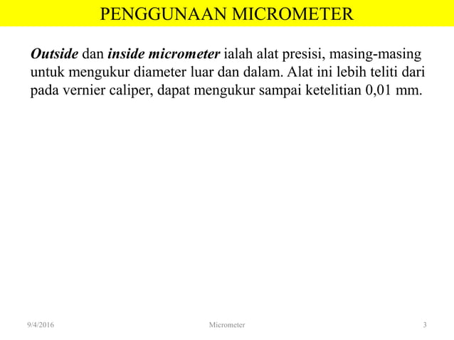 1 Langkah langkah penggunaaan Micrometer | PDF