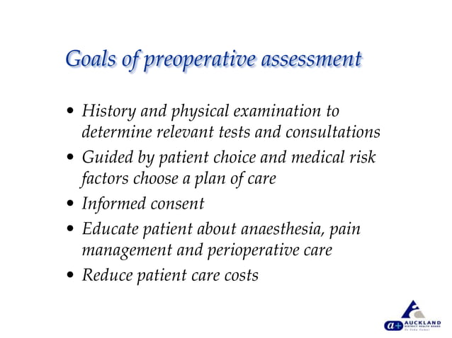 Preoperative assessment | PPT | Heart and Cardiovascular Diseases ...