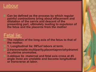 Mechanism of labour | PPT