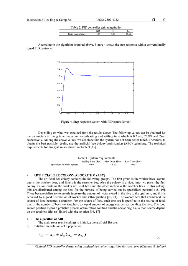 Optimal Pid Controller Design Using Artificial Bee Colony Algorithm For Robot Arm Pdf