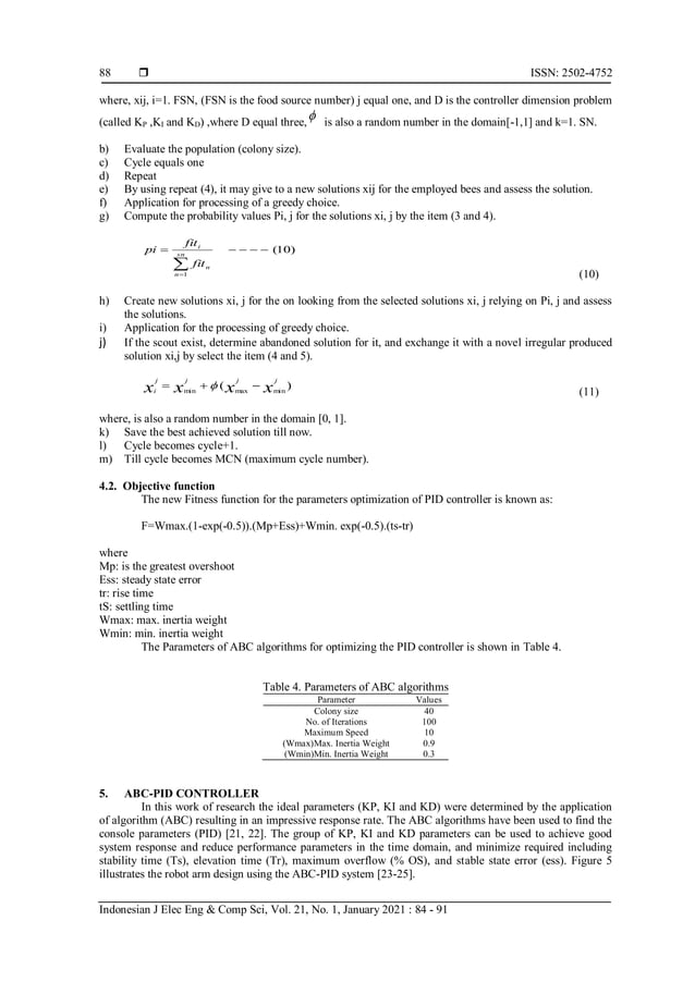Optimal Pid Controller Design Using Artificial Bee Colony Algorithm For Robot Arm Pdf