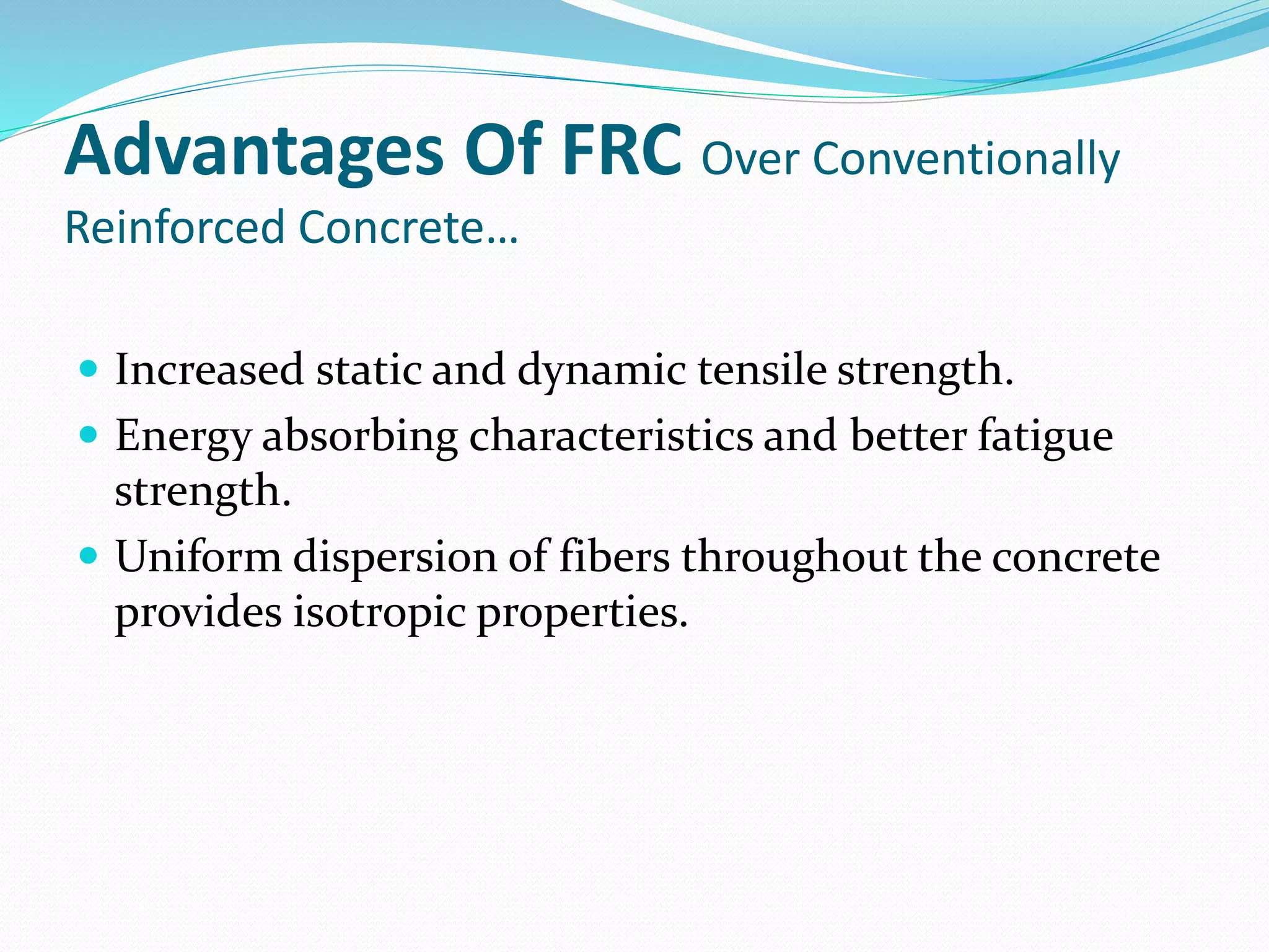 a project on fibre-reinforced-concrete. | PPTX
