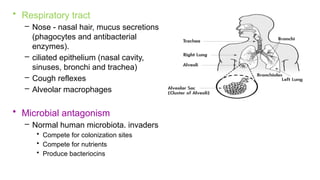 Pathophysiology of pulmonary defense mechanisms | PPTX