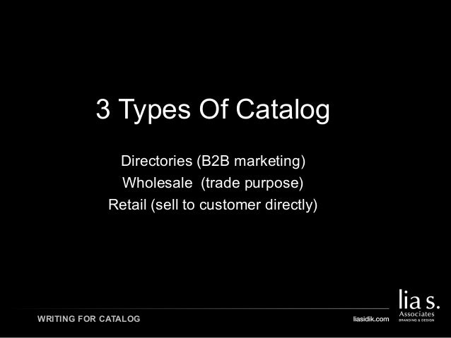 WRITING FOR CATALOG | PPT