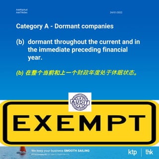 Audit Exemption Malaysia | PDF