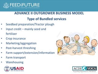 ACDI VOCA: Experience with bundling innovations and services in ADVANCE ...