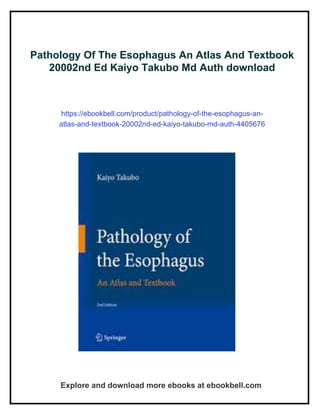 Pathology Of The Esophagus An Atlas And Textbook 20002nd Ed Kaiyo ...