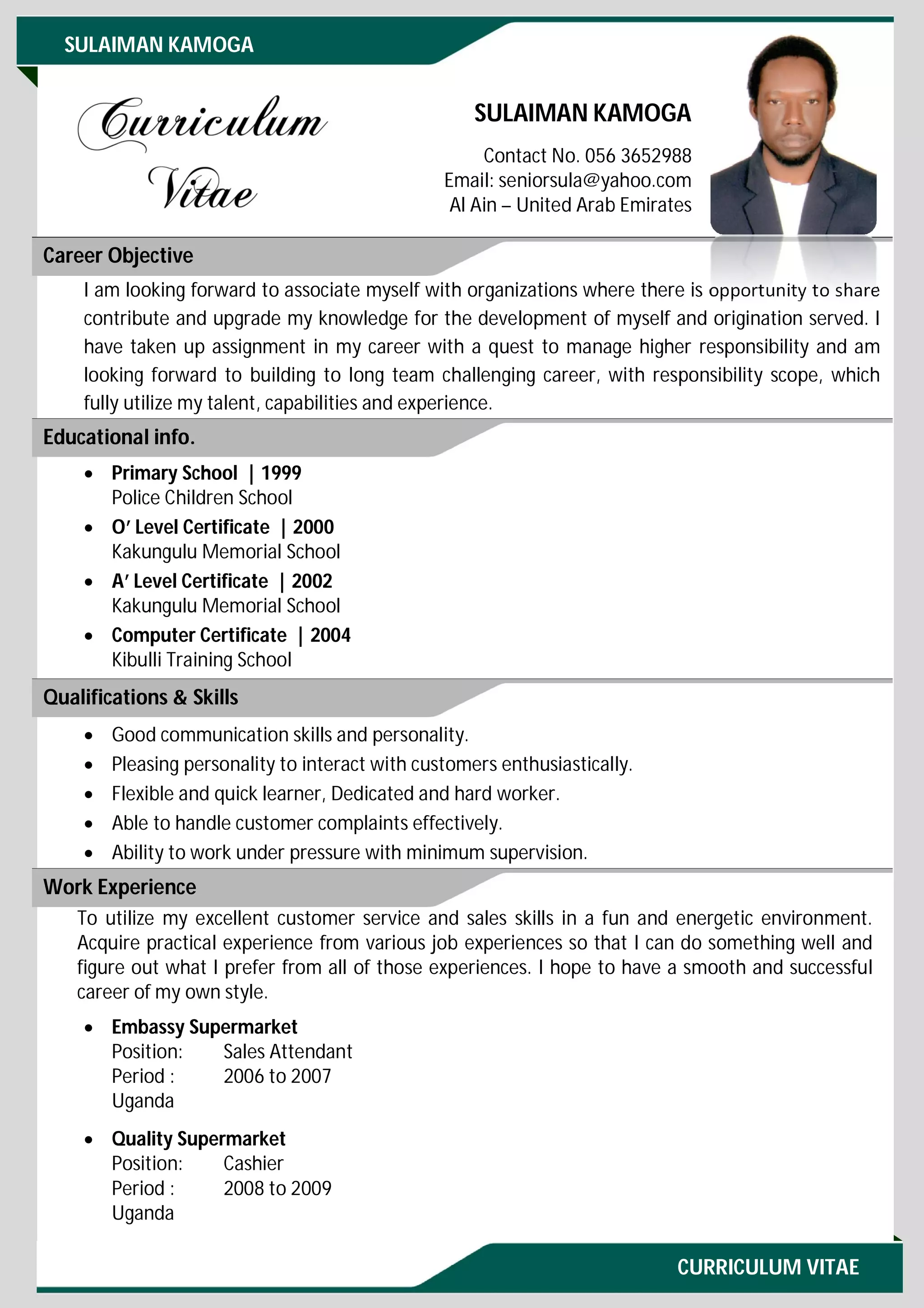 Sulaiman CV | PDF