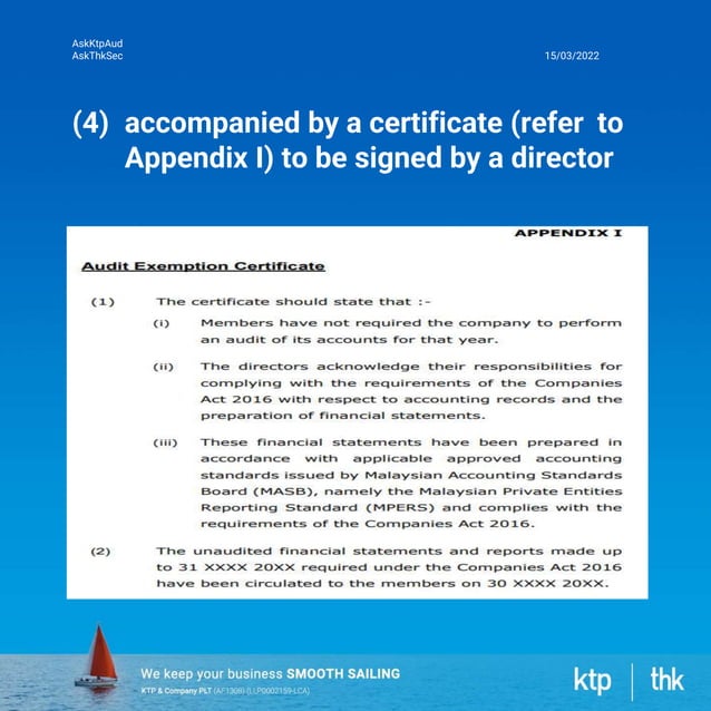 Audit Exemption Malaysia - Part 2 | PPTX | Business Accounting ...