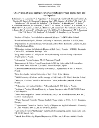 Observation of large scale precursor correlations between cosmic rays ...