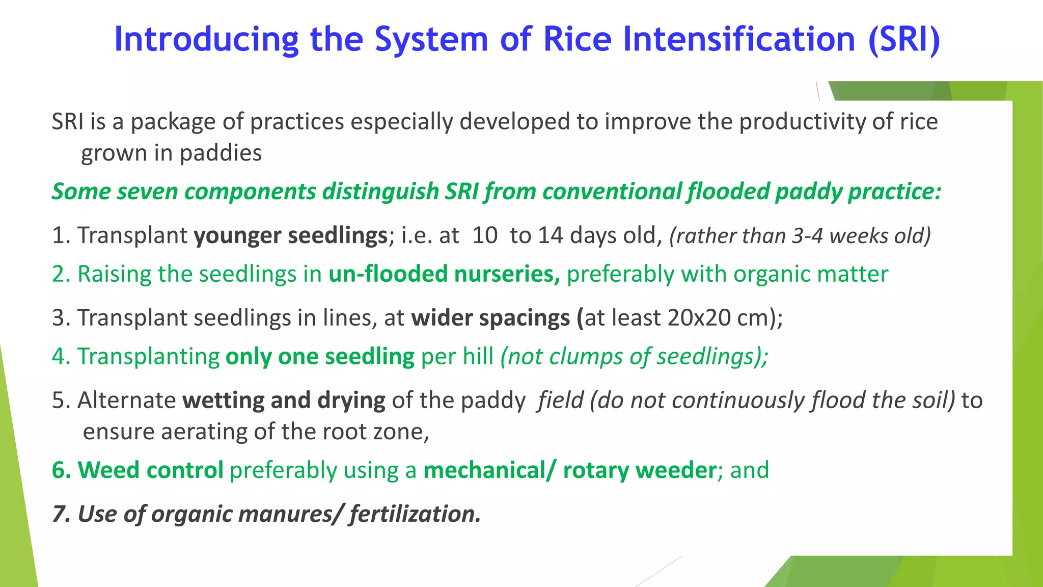 2204 -System of Rice Intensification - Improving Rice Production and ...