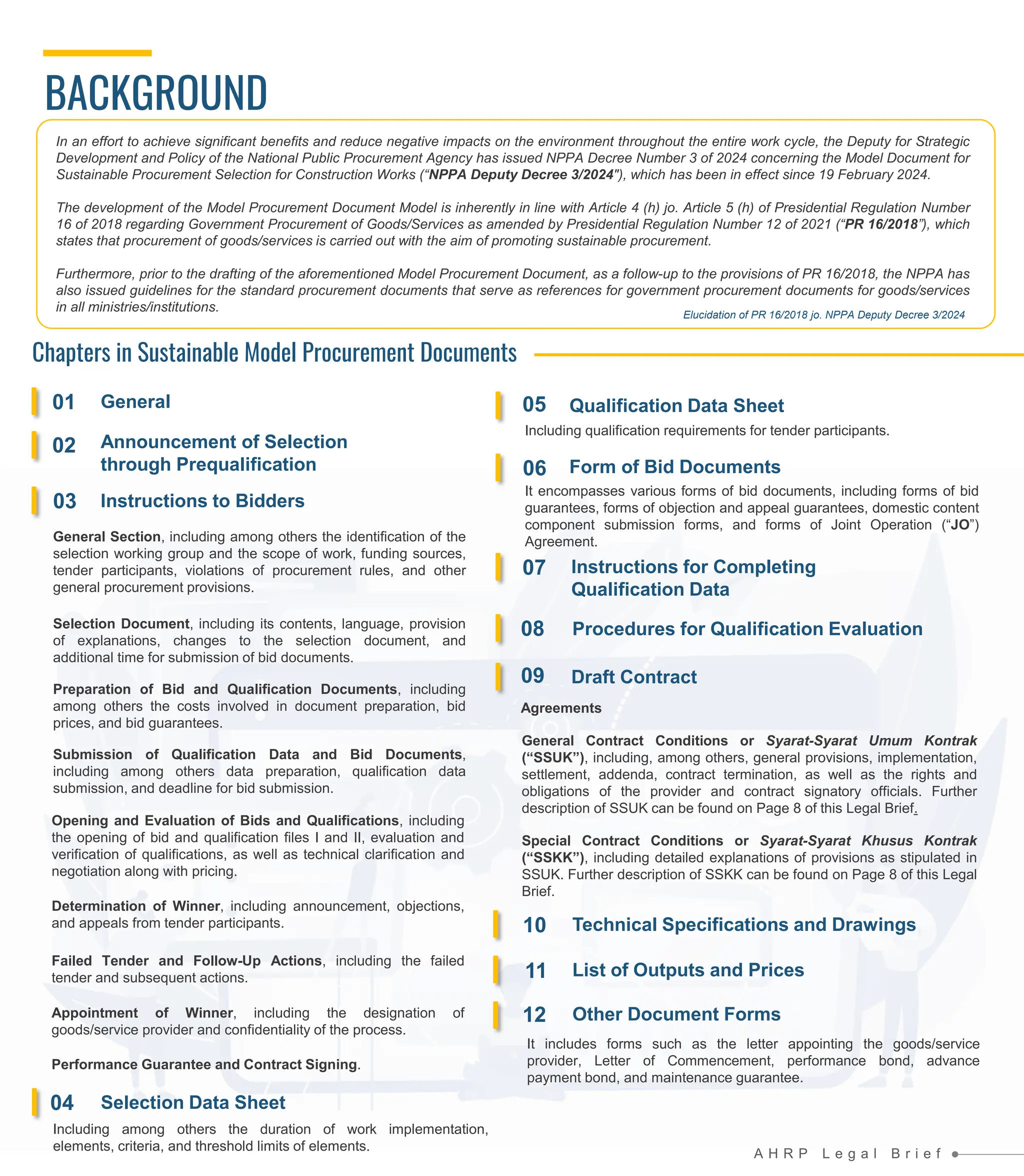 Indonesia’s Model Document for Sustainable Procurement Selection for ...