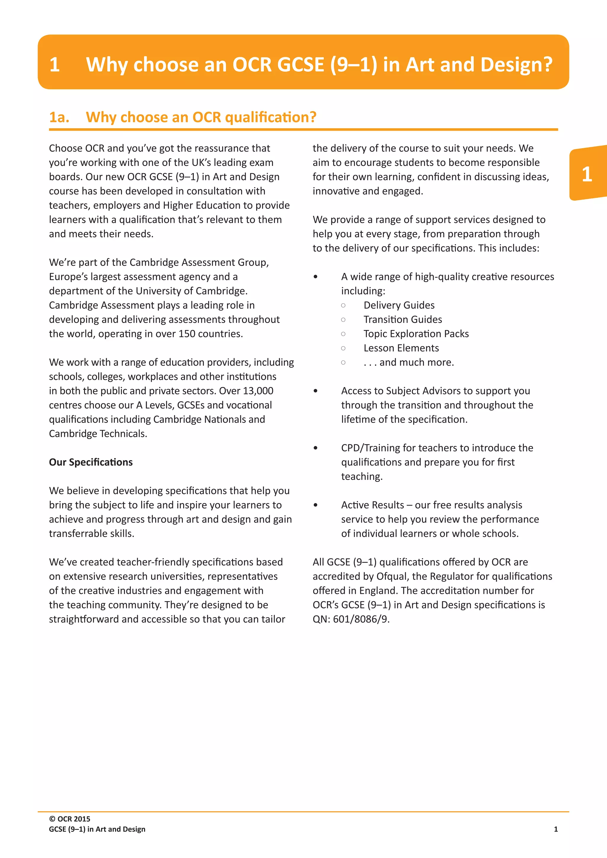 GCSE Art & Design Specification | PDF