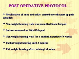 ANALYSIS OF TIBIAL CONDYLE FRACTURES TREATED BY MINIMALLY INVASIVE ...