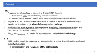Towards Evaluation of Cross-document Coreference Resolution Models Using Datasets with Diverse ...