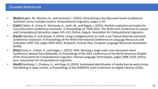 Towards Evaluation of Cross-document Coreference Resolution Models Using Datasets with Diverse ...