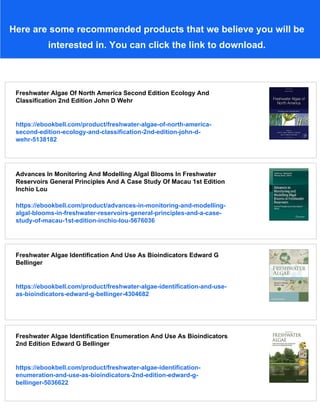 Freshwater Algae Of North America Ecology And Classification John D ...