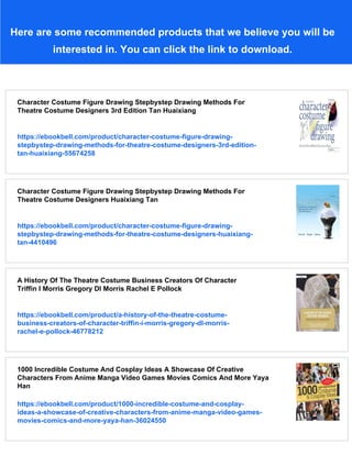 Character Costume Figure Drawing Stepbystep Drawing Methods For Theatre ...