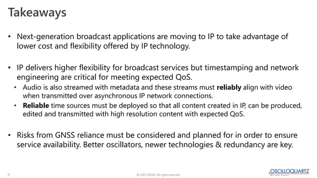 Best practices in synchronizing IP-based packet broadcasting networks | PPT