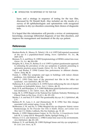The Tear Film Structure Function And Clinical Examination Donald R Korb ...