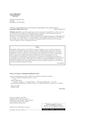 Clinical Neurophysiology Of Infancy Childhood And Adolescence Gregory L ...