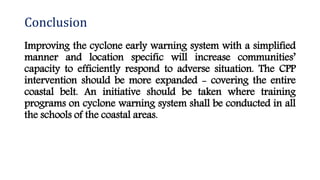 Developing an Early Warning System Model for Cyclone | PPTX