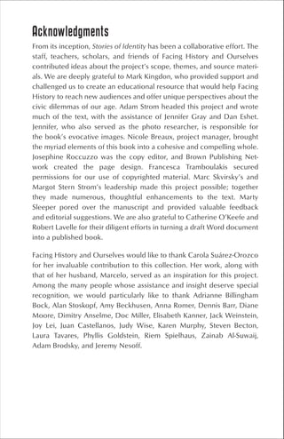 Stories of Identity Facing History And Ourselves | PDF