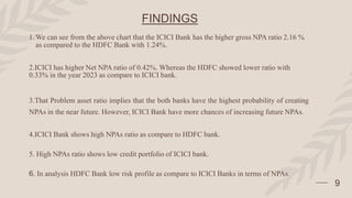 Reducing npa with reference to hdfc, ici | PPTX
