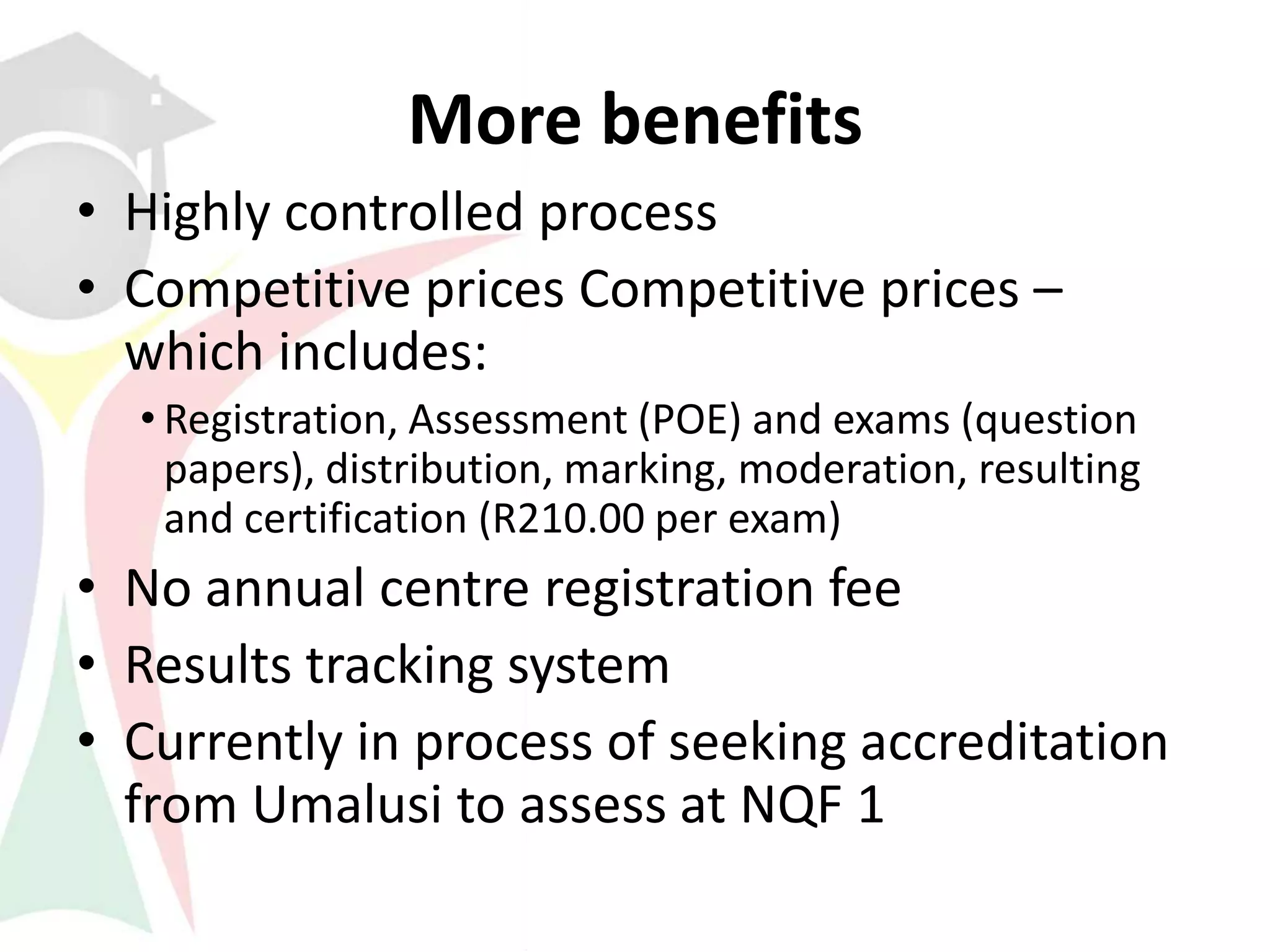 Benchmark presentation at MQA provincial forum | PPTX