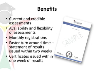 Benchmark presentation at MQA provincial forum | PPTX