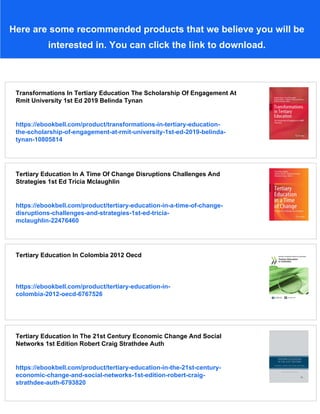 Tertiary Education At A Glance China Kai Yu Andrea Lynn Stith | PDF