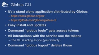 Automating Research Data Flows and an Introduction to the Globus Platform | PPT