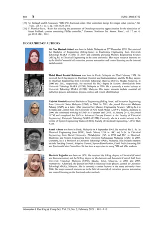 Design of IMC-PID controller with fractional-order filter for steam distillation essential oil ...