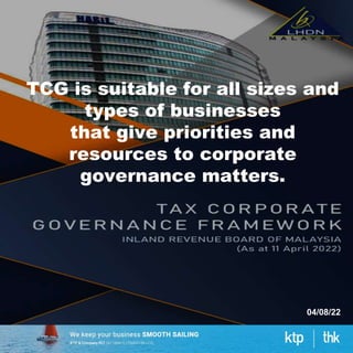 Tax Corporate Governance Framework Malaysia.pptx | Business Accounting ...