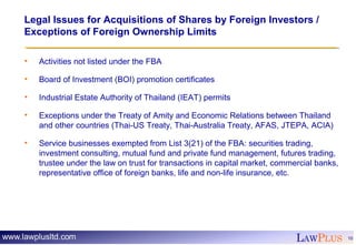 Latest Updates on Thailand's Laws and Regulations on Business ...